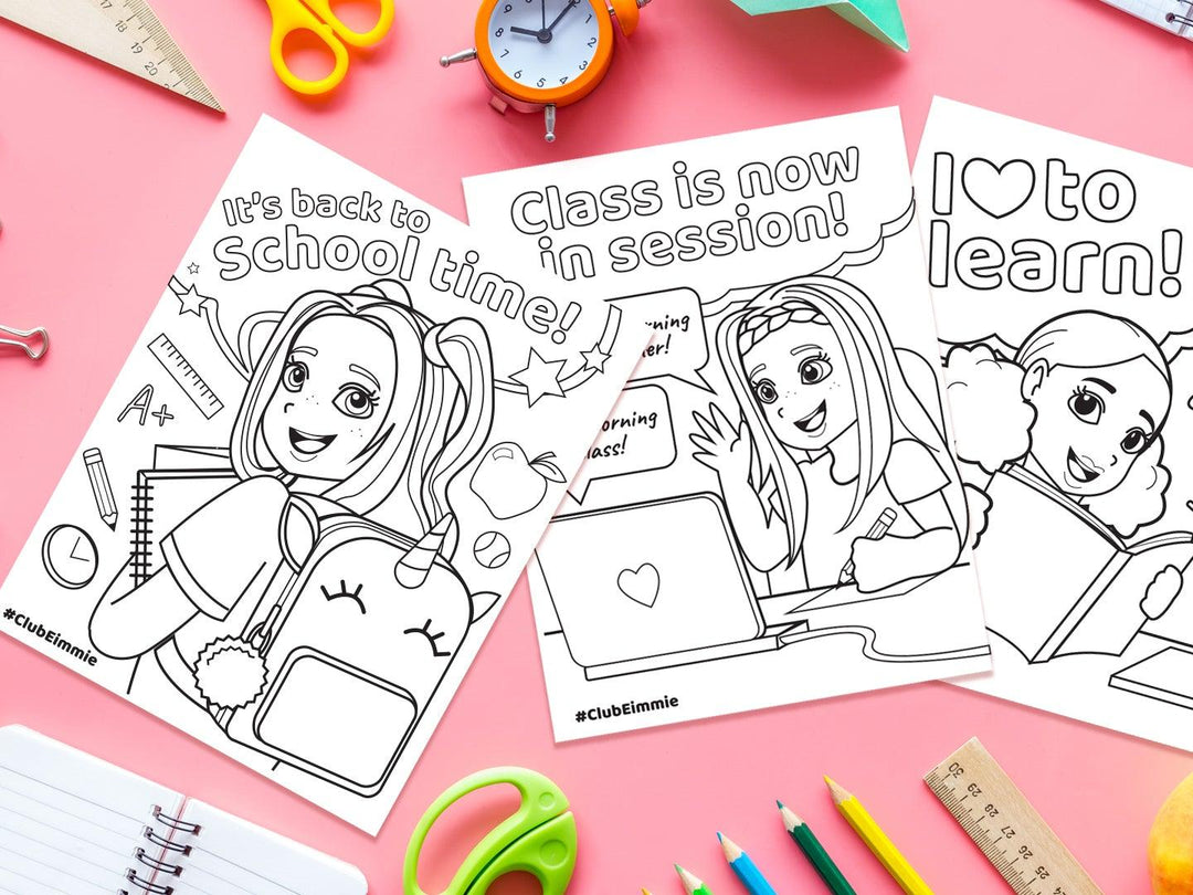 School Printable Coloring Sheets – Playtime by Eimmie